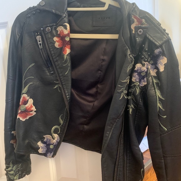 Blank NYC | Jackets & Coats | Blank Nyc Leather Floral Coat | Poshmark